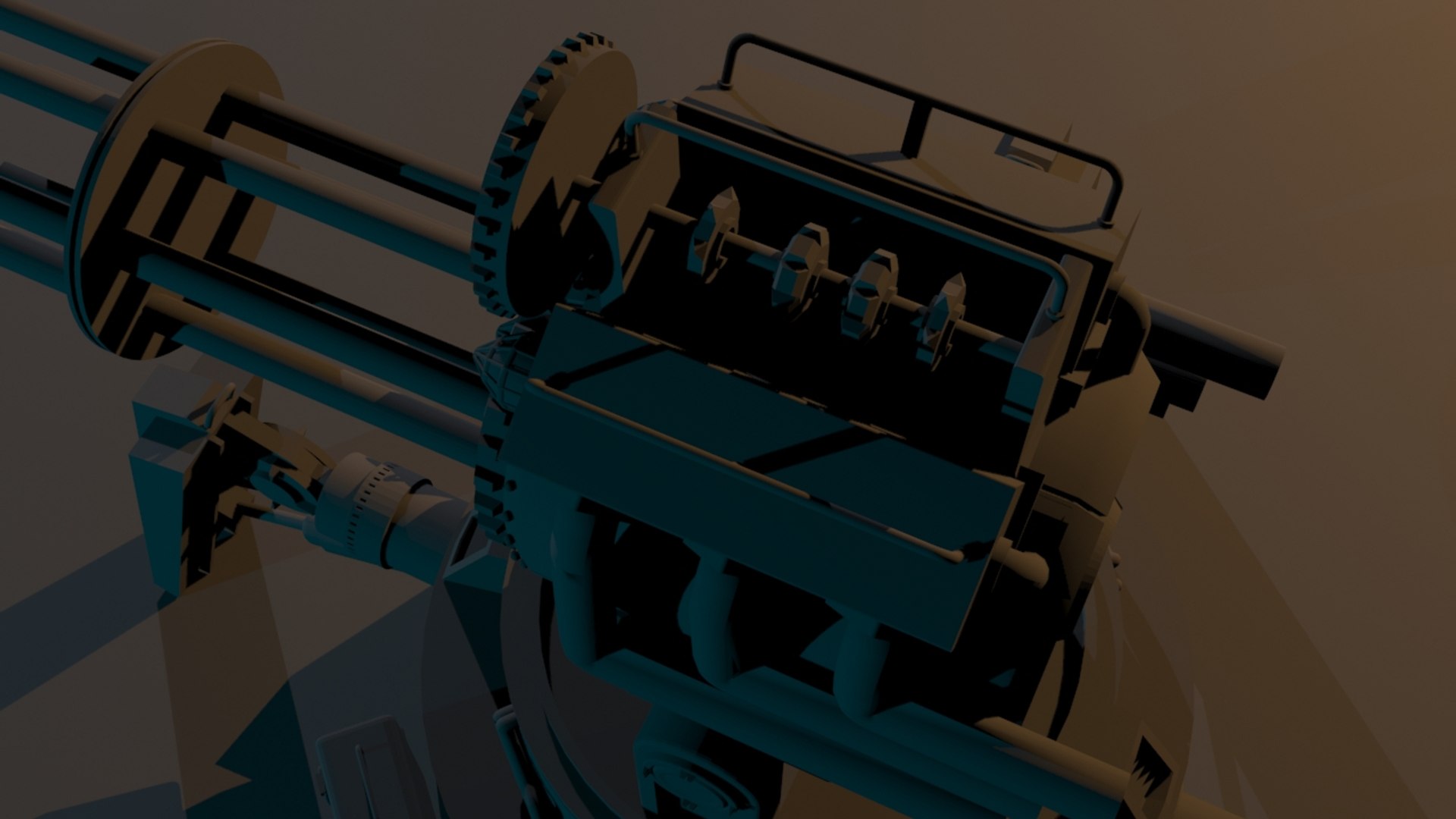 3d Model Of Robot Gun