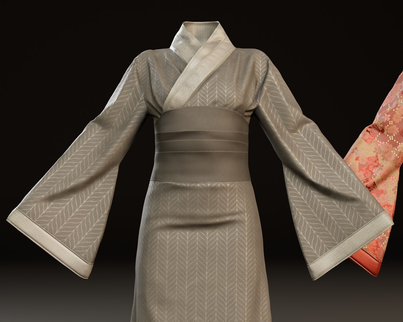 3D Model Japanese Kimono - TurboSquid 2402739