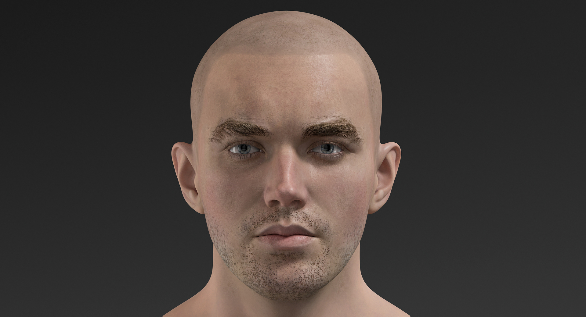 3D male police head - TurboSquid 1392821
