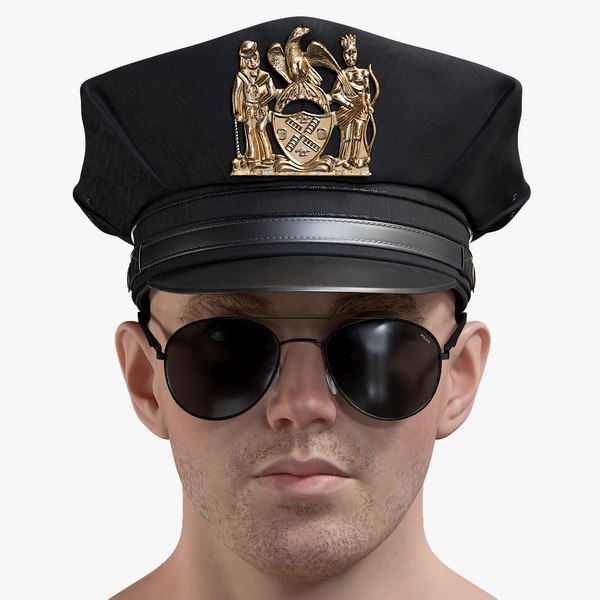 3D male police head - TurboSquid 1392821