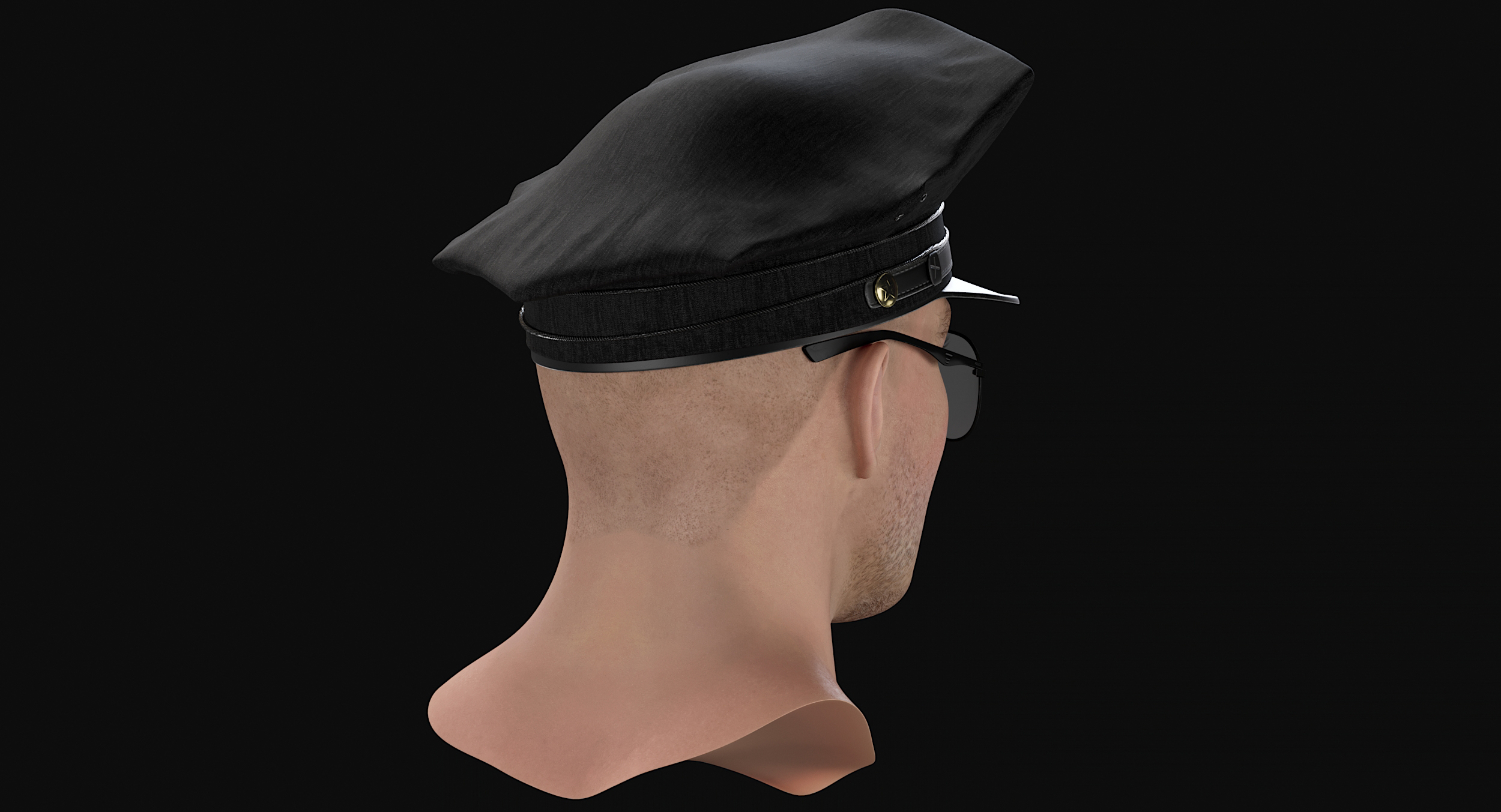 3D male police head - TurboSquid 1392821