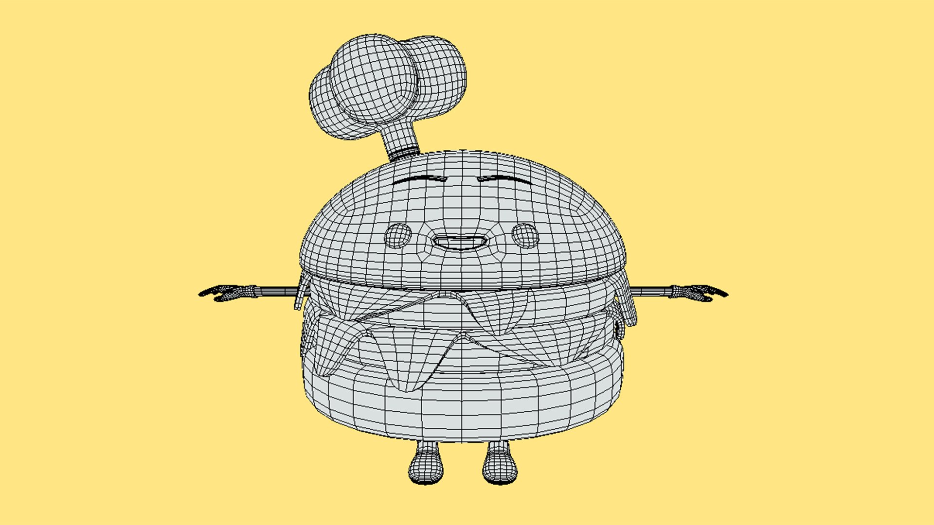 Cartoon Character - Burger Man 3D - TurboSquid 2168445