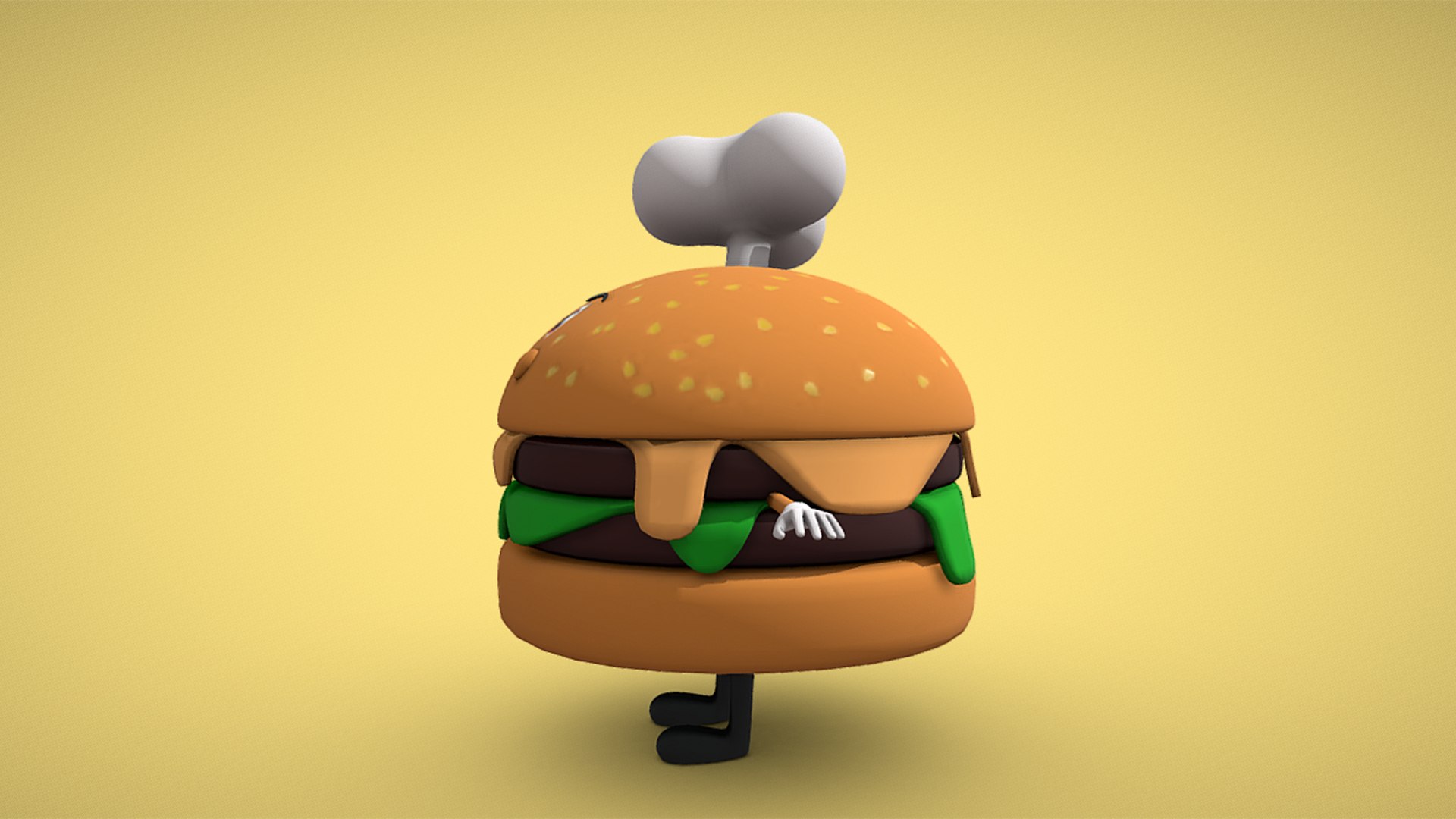Cartoon Character - Burger Man 3D - TurboSquid 2168445