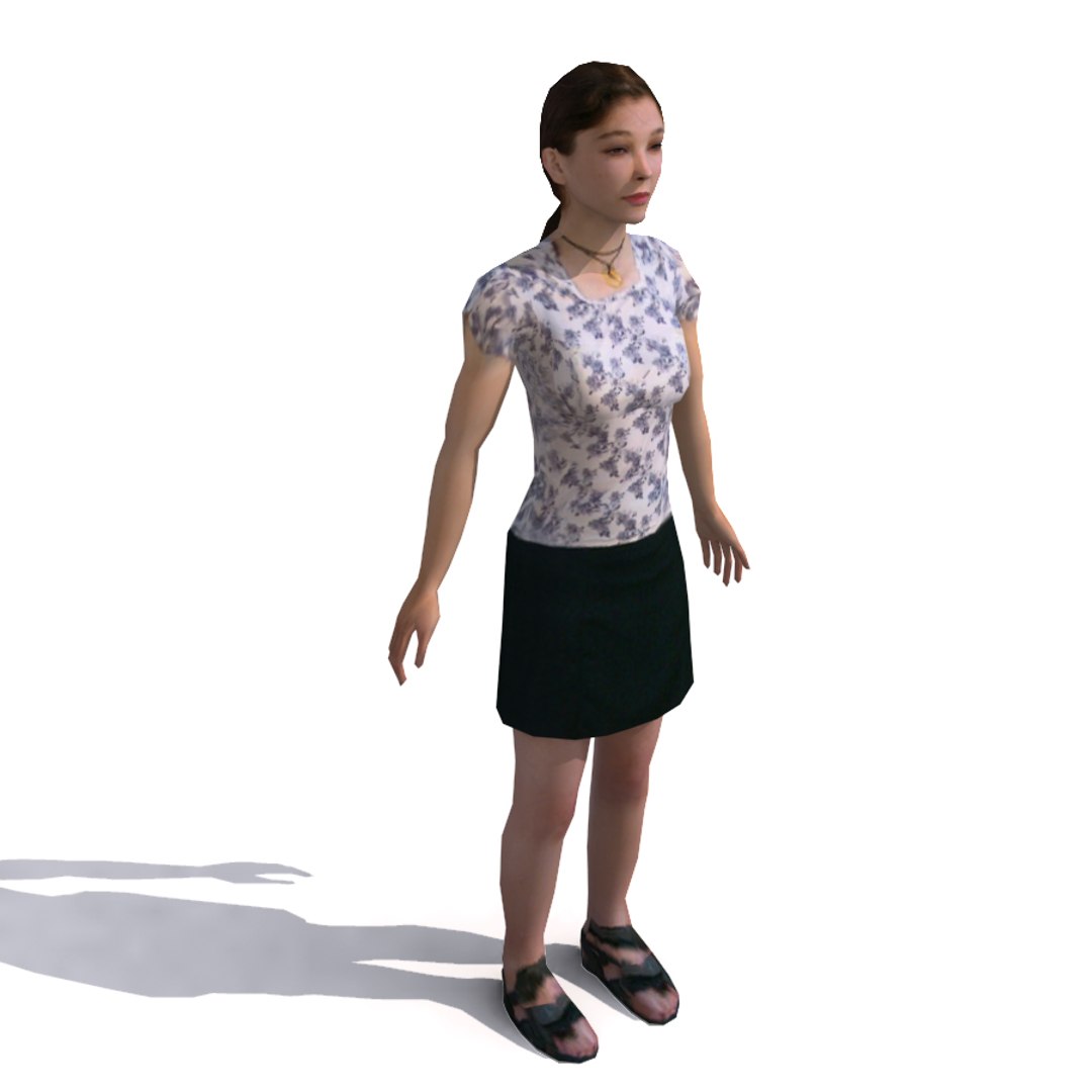 Human Character Female 3d Model