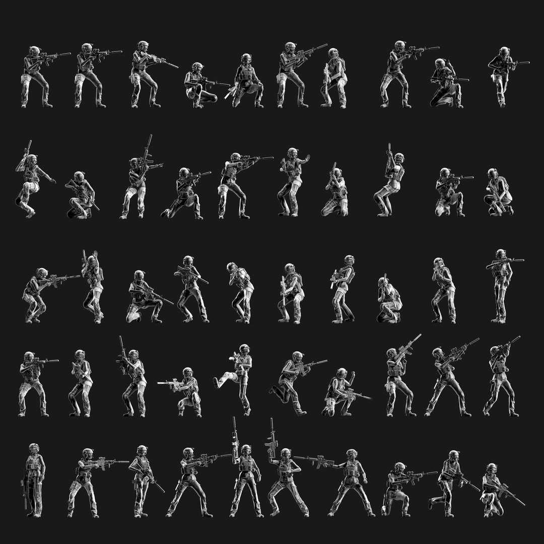 3D US Soldier Set 02 Model - TurboSquid 2170261