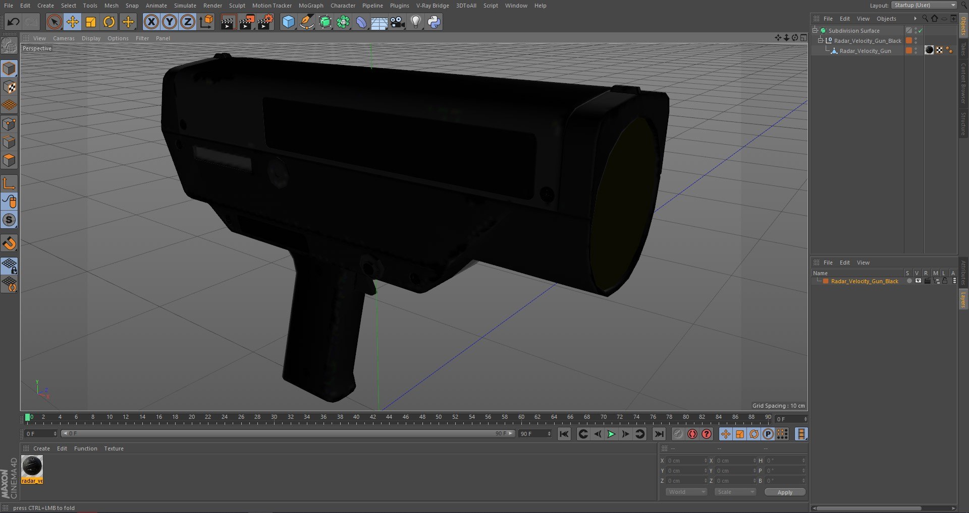 3D Model Radar Velocity Gun Black - TurboSquid 2149909
