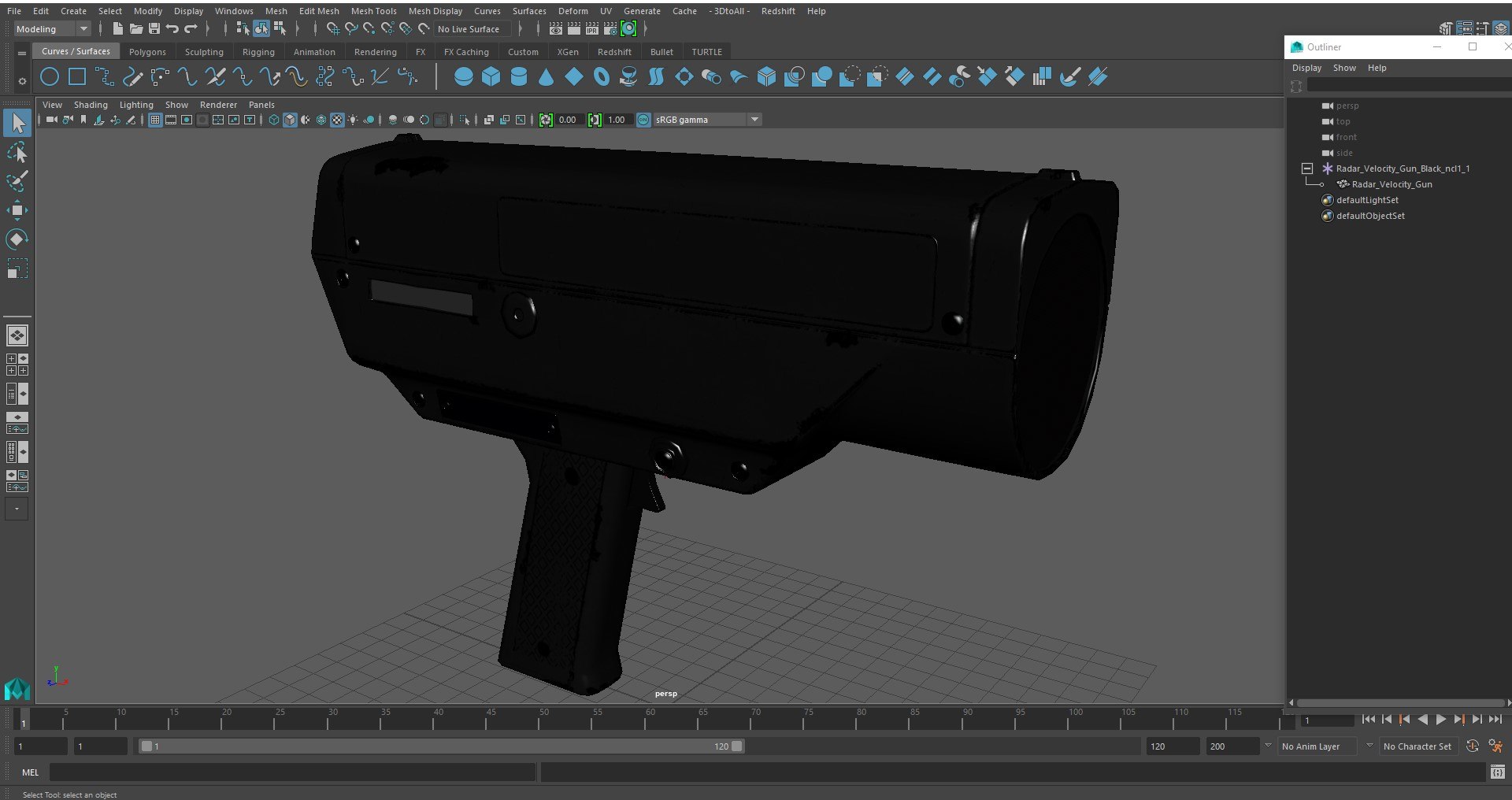 3D Model Radar Velocity Gun Black - TurboSquid 2149909