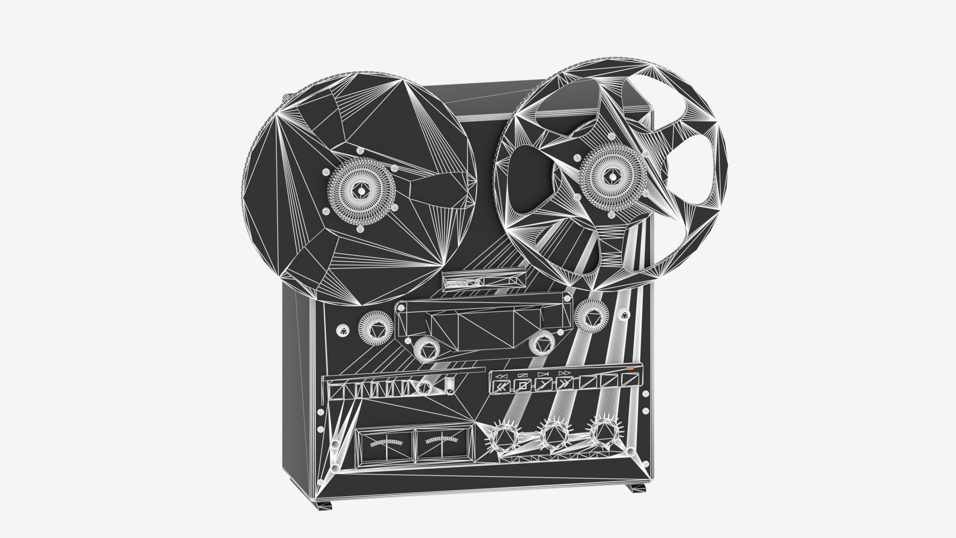 Cartoon Reel To Reel Tape Recorder Teac 32 2B 3D - TurboSquid 2140035