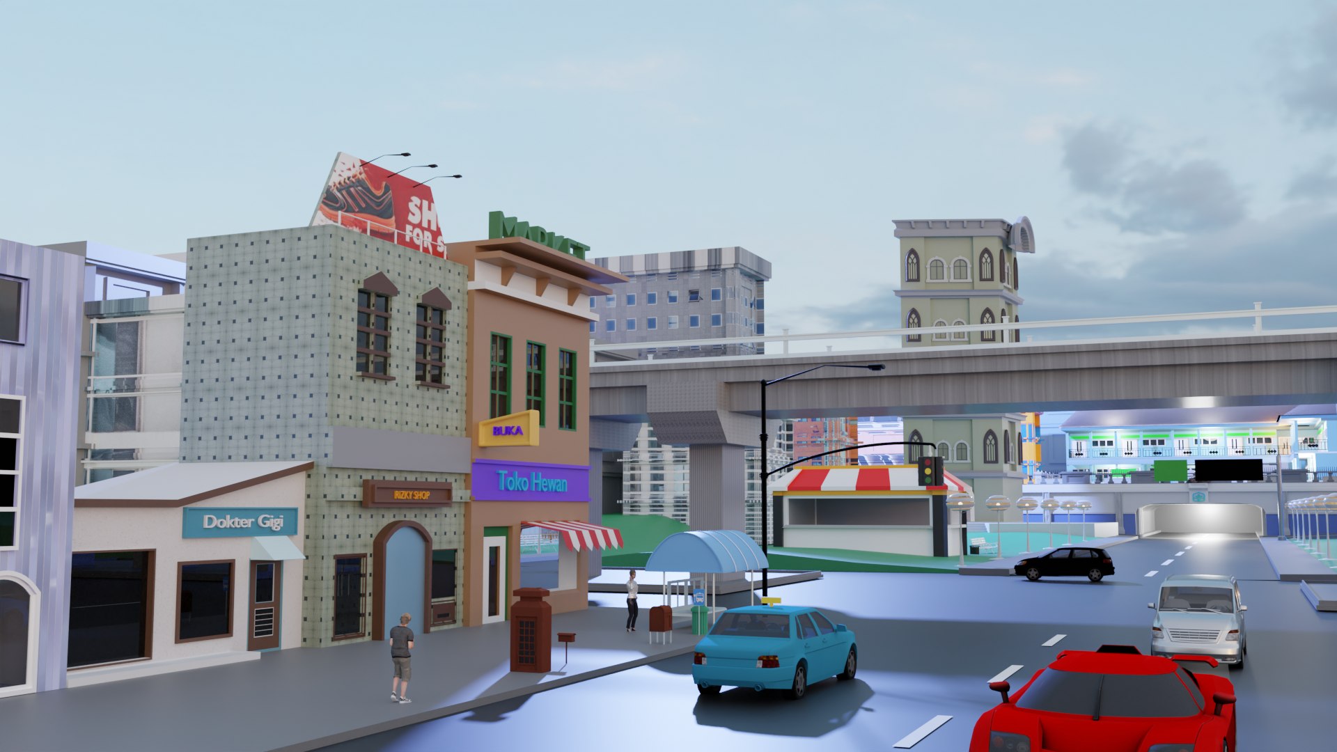 City low poly3D模型 - TurboSquid 2043448