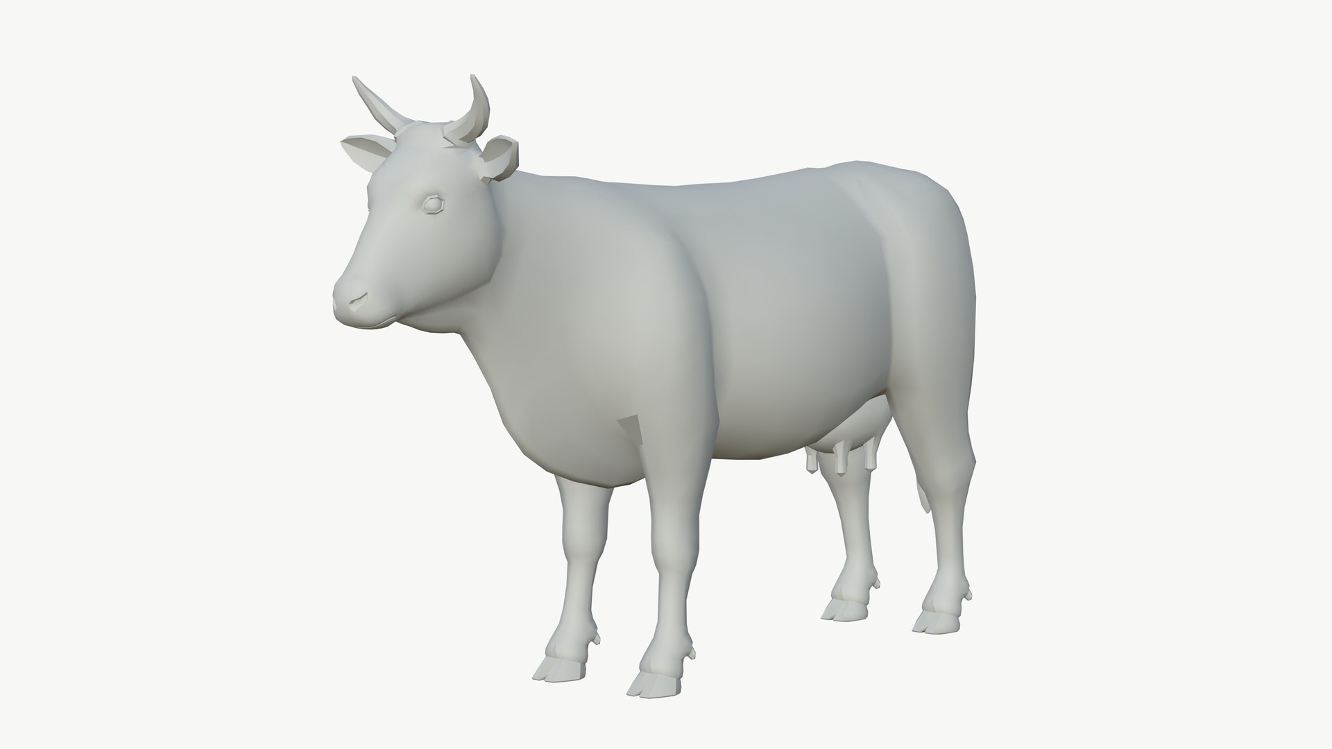Realistic Cow Low Poly 3D Model - TurboSquid 2098061