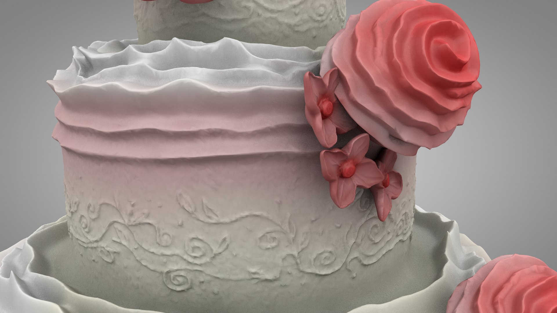 3D Model Wedding Cake L129 - TurboSquid 1410294