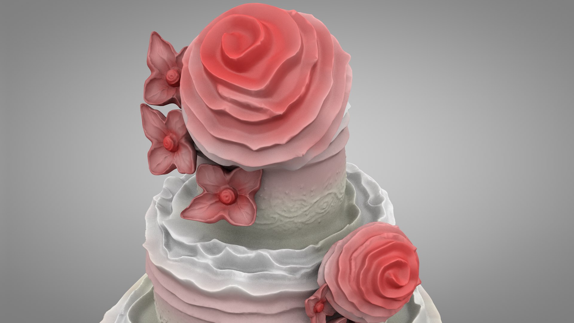 3D Model Wedding Cake L129 - TurboSquid 1410294