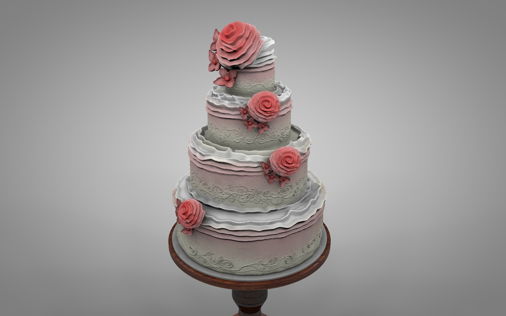 3D Model Wedding Cake L129 - TurboSquid 1410294