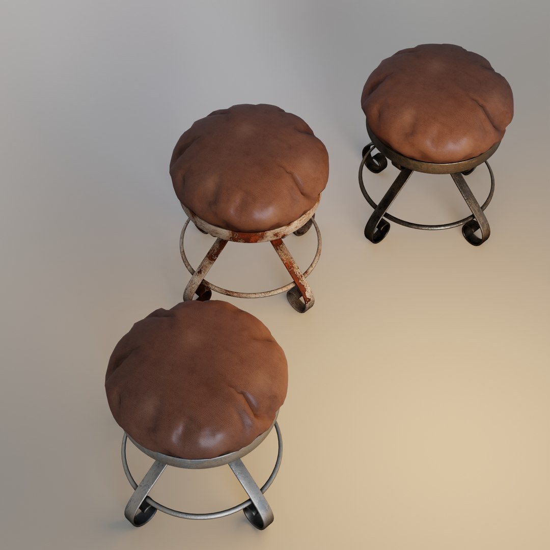 3D RoundStool Model - TurboSquid 2000980