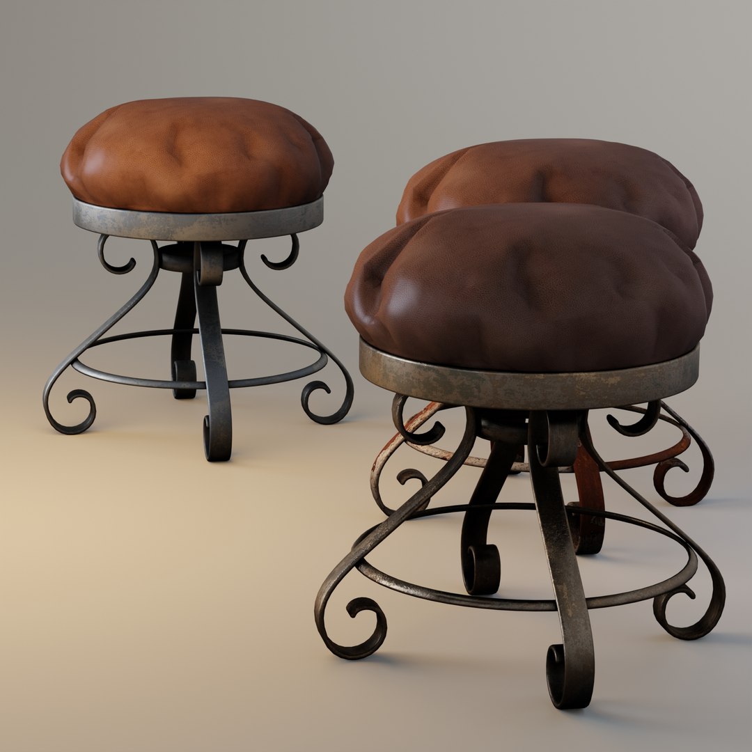3D RoundStool Model - TurboSquid 2000980