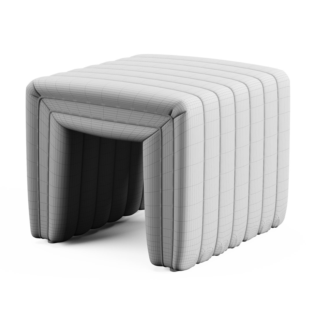 Leo Ottoman Kathy Kuo Home 3D Model - TurboSquid 2330554