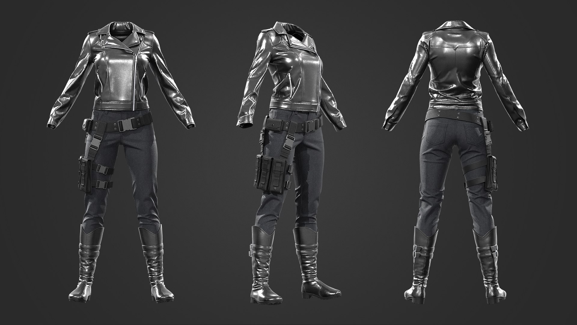 3D Model Female Tactical Outfit - TurboSquid 1828617