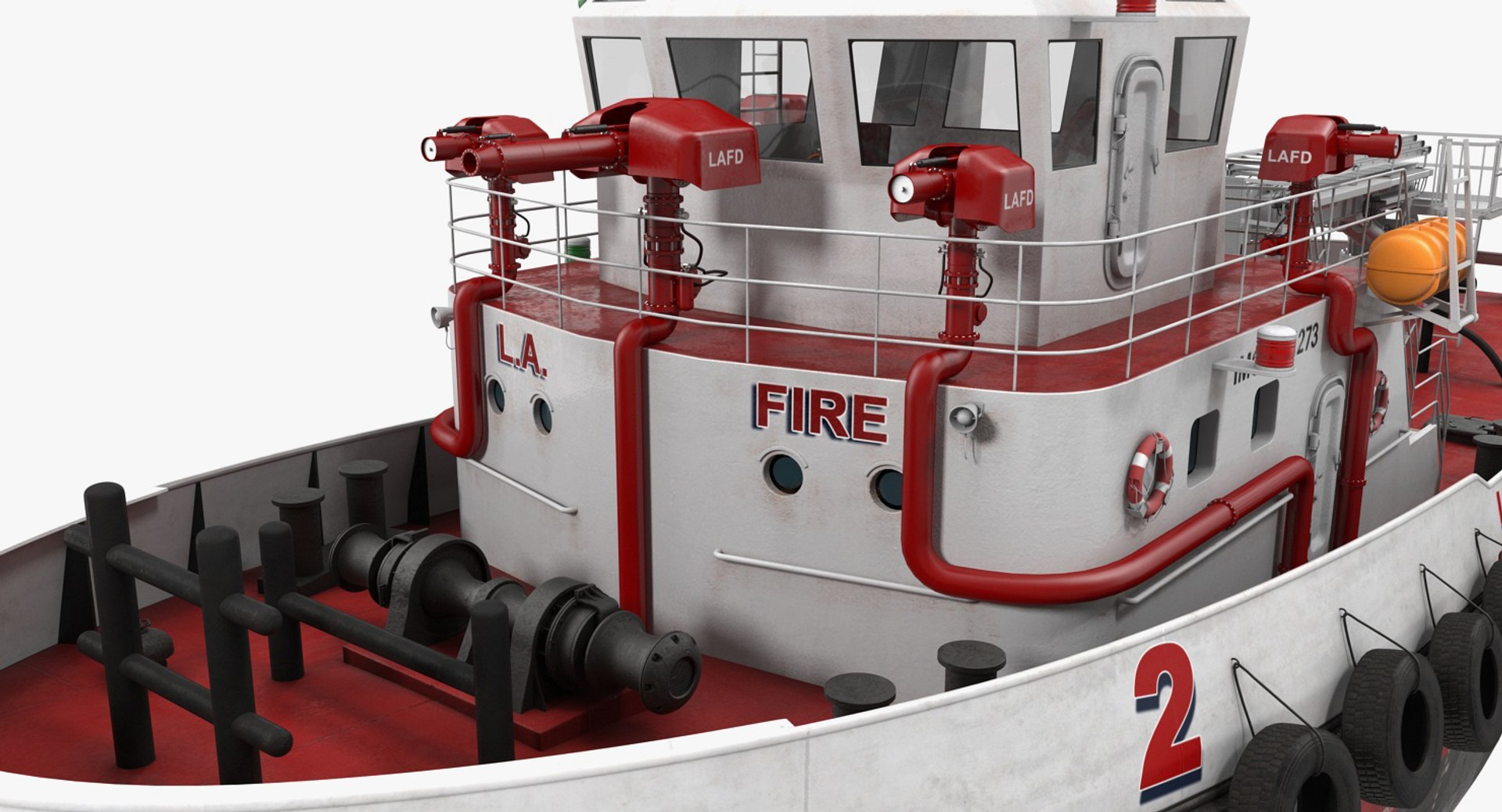 Los angeles fireboat rigged 3D model - TurboSquid 1297537