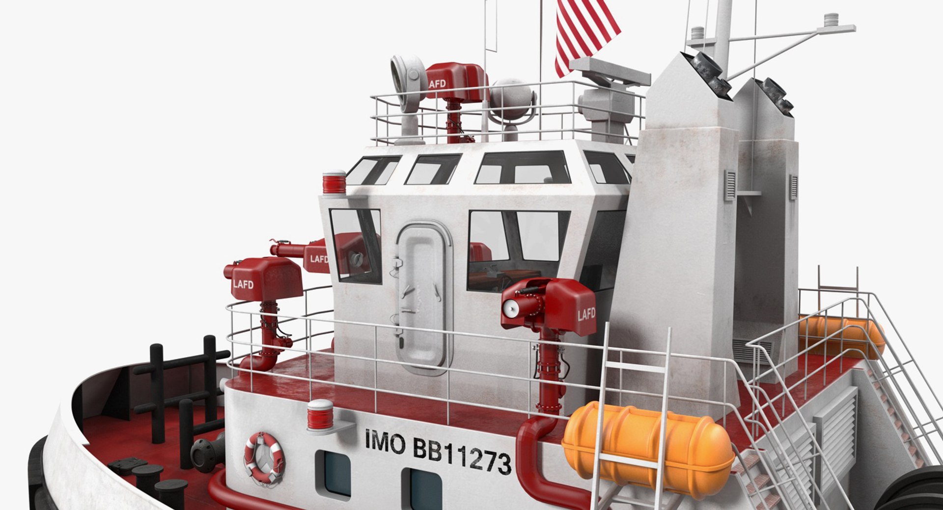 Los angeles fireboat rigged 3D model - TurboSquid 1297537