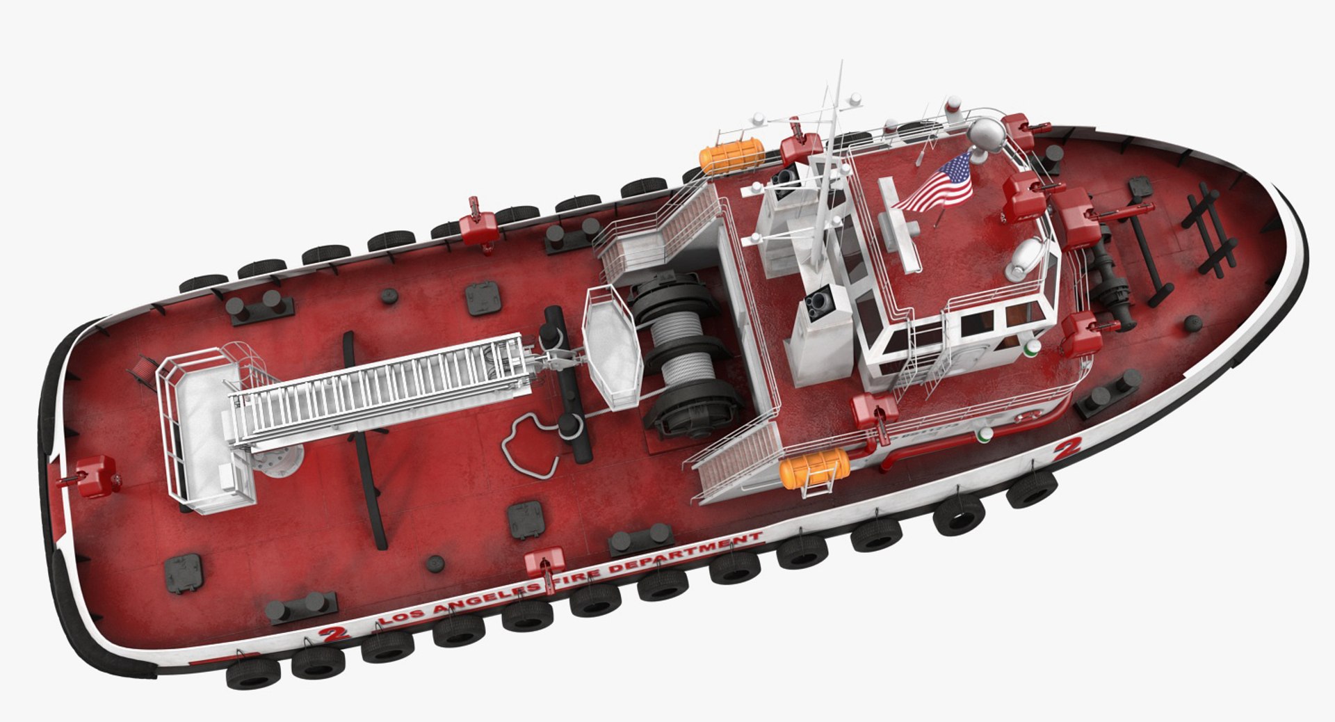 Los angeles fireboat rigged 3D model - TurboSquid 1297537
