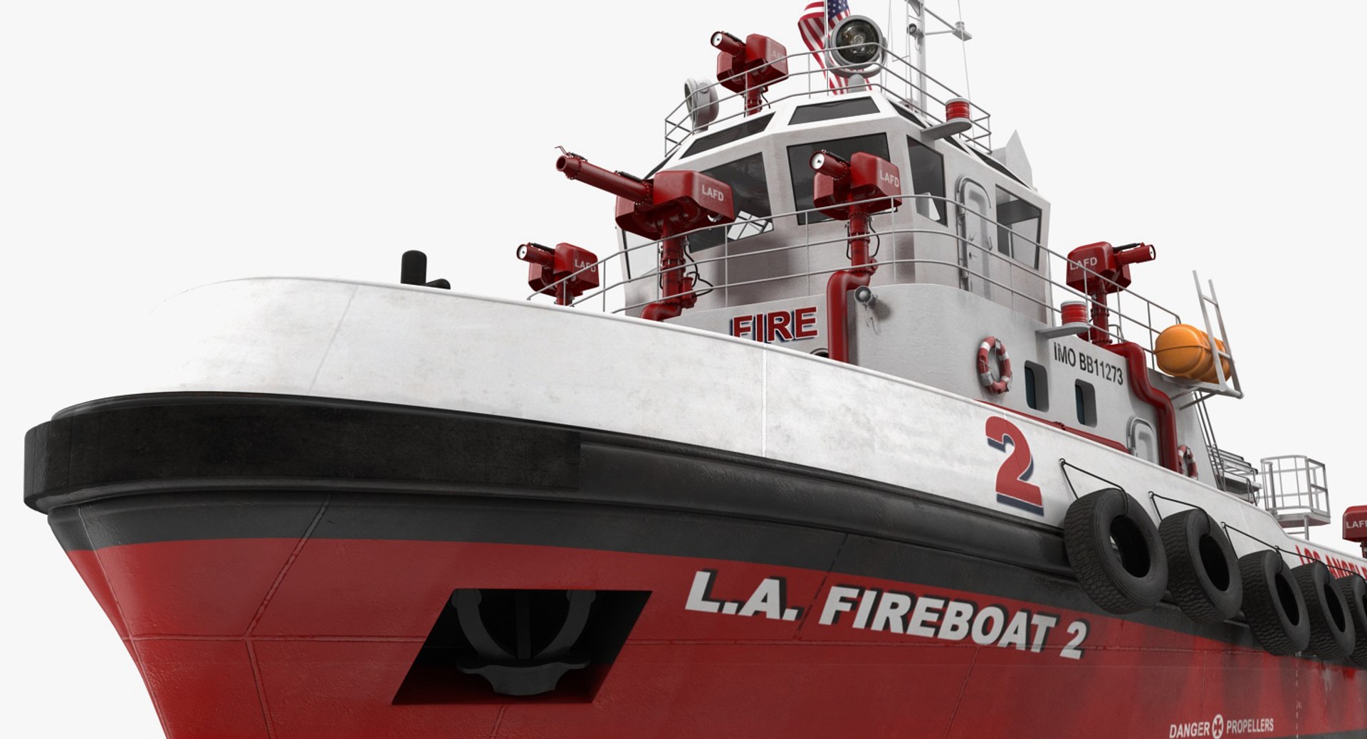 Los angeles fireboat rigged 3D model - TurboSquid 1297537