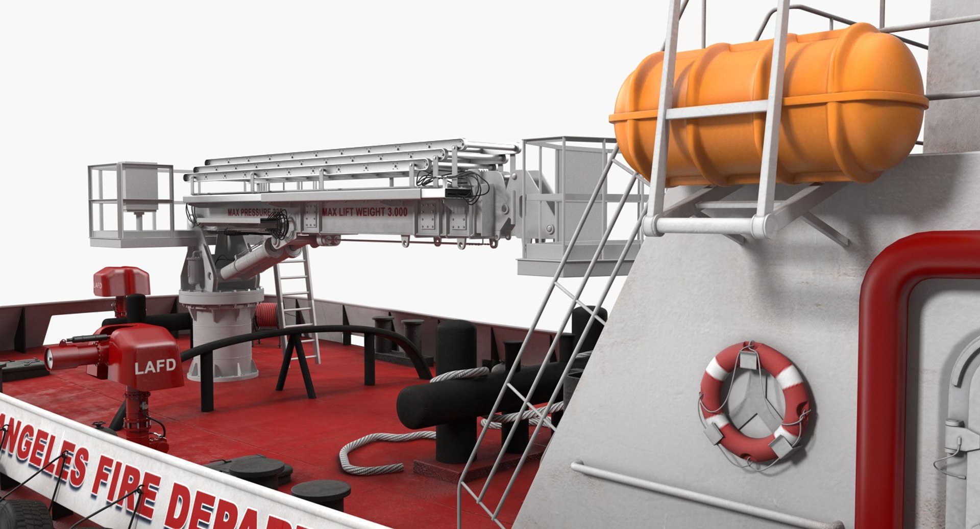 Los angeles fireboat rigged 3D model - TurboSquid 1297537