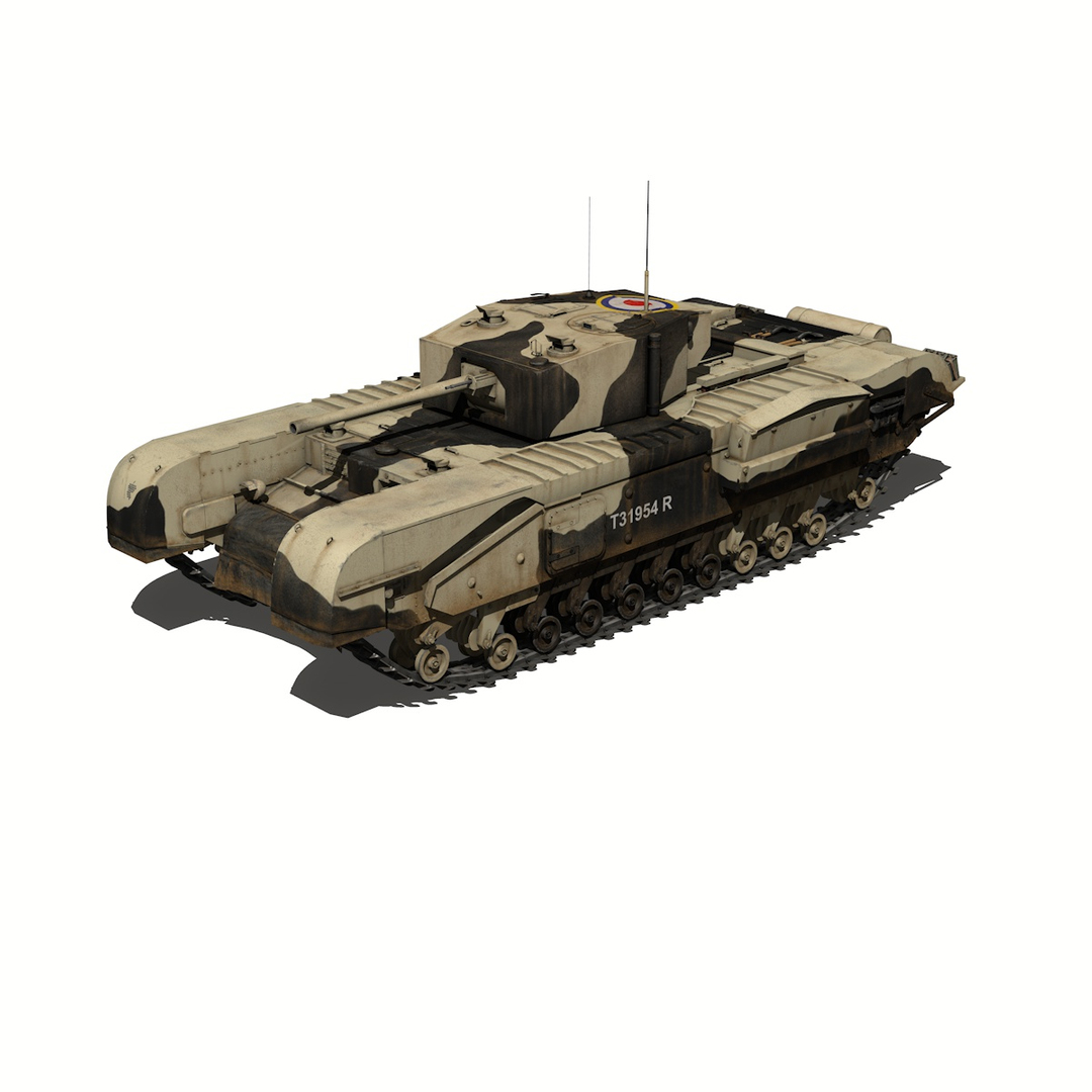 Churchill Mk Iii Tank 3d Model