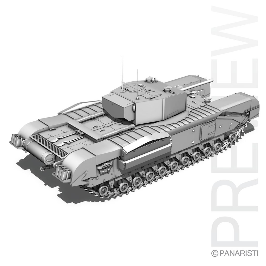 Churchill Mk Iii Tank 3d Model