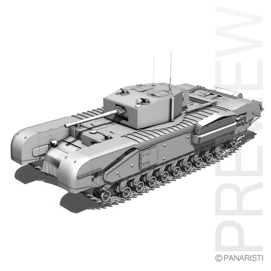 Churchill Mk Iii Tank 3d Model