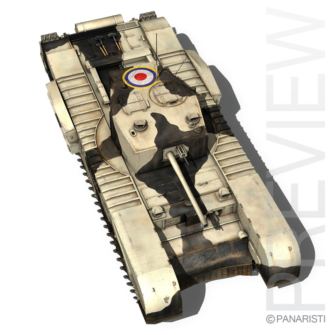 Churchill Mk Iii Tank 3d Model
