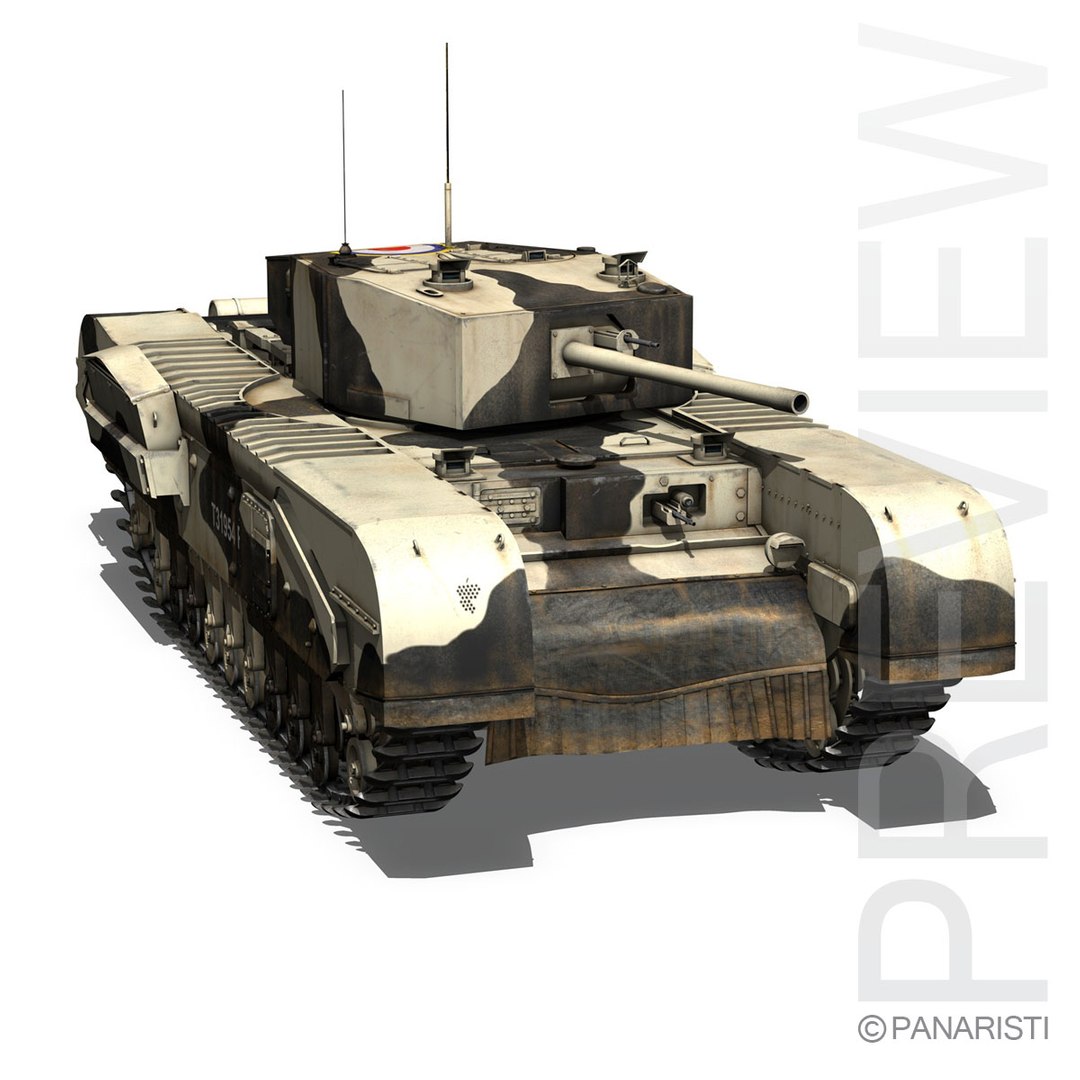 Churchill Mk Iii Tank 3d Model