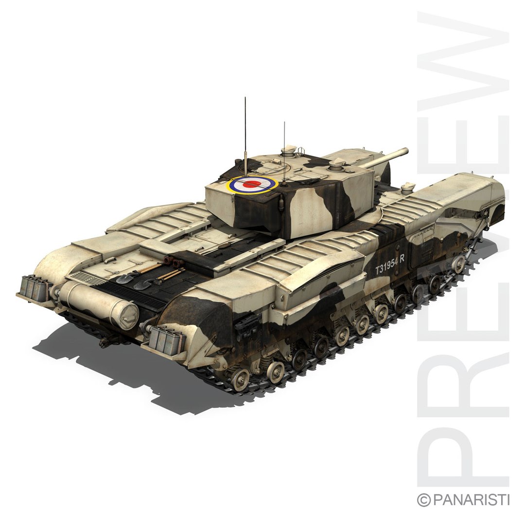 Churchill Mk Iii Tank 3d Model