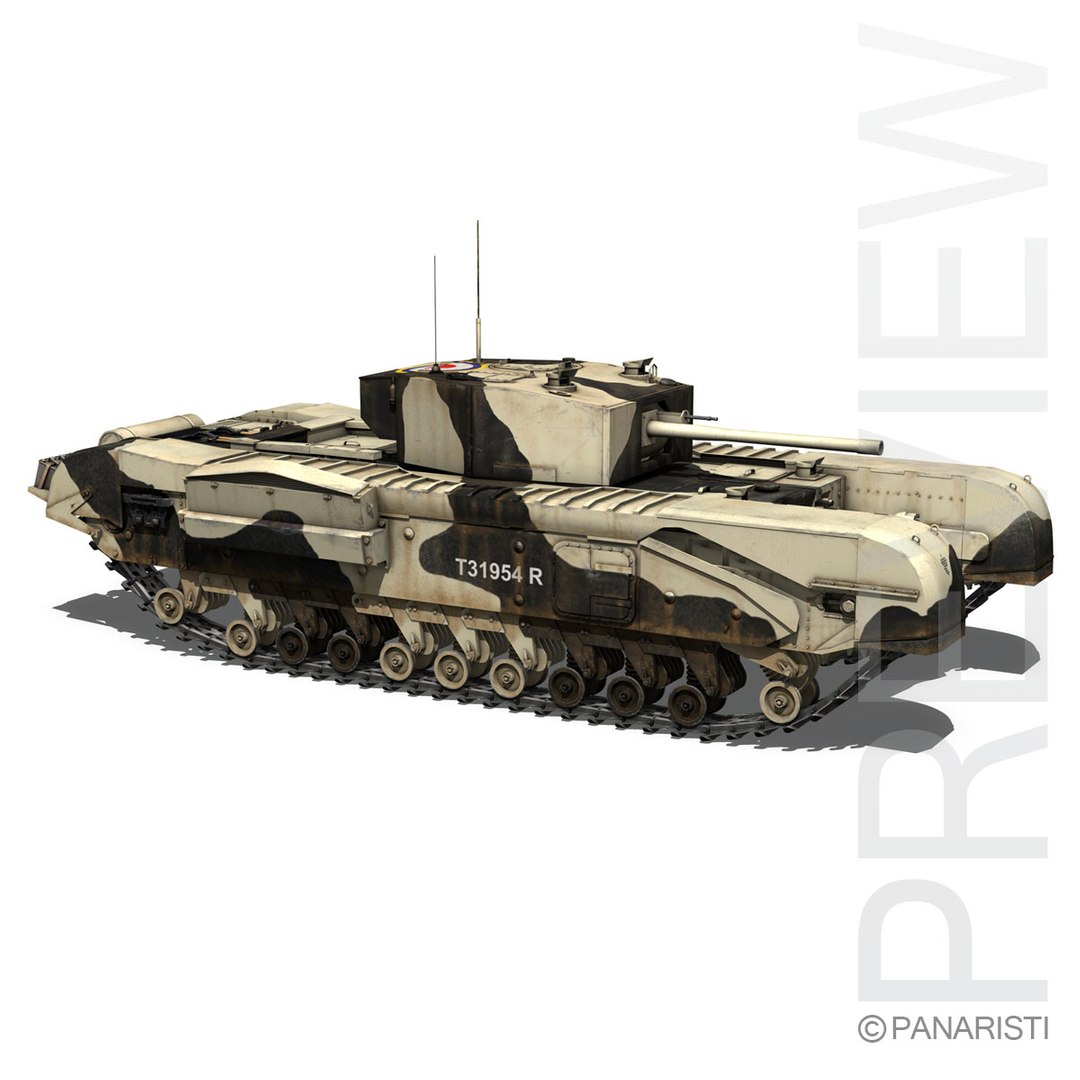 Churchill Mk Iii Tank 3d Model