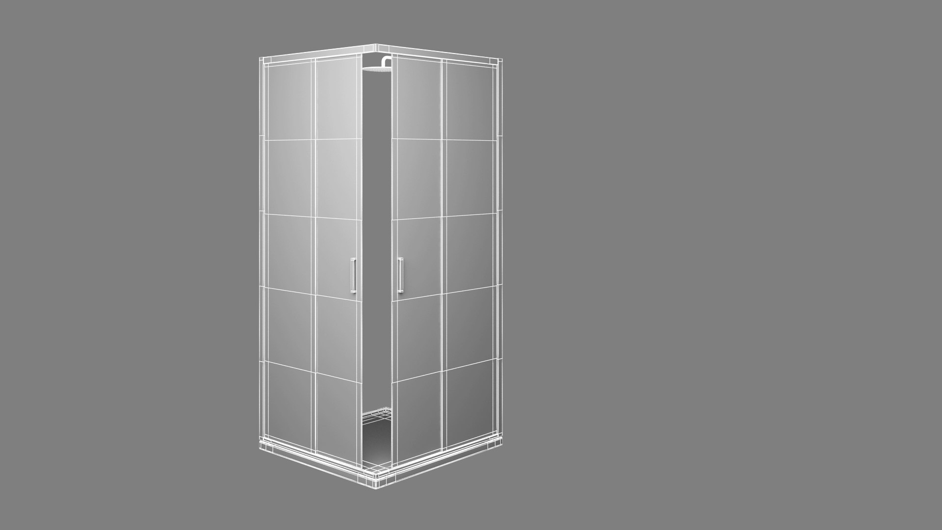 3D Shower Cabine 90x90 With Fixture Model - TurboSquid 2092584
