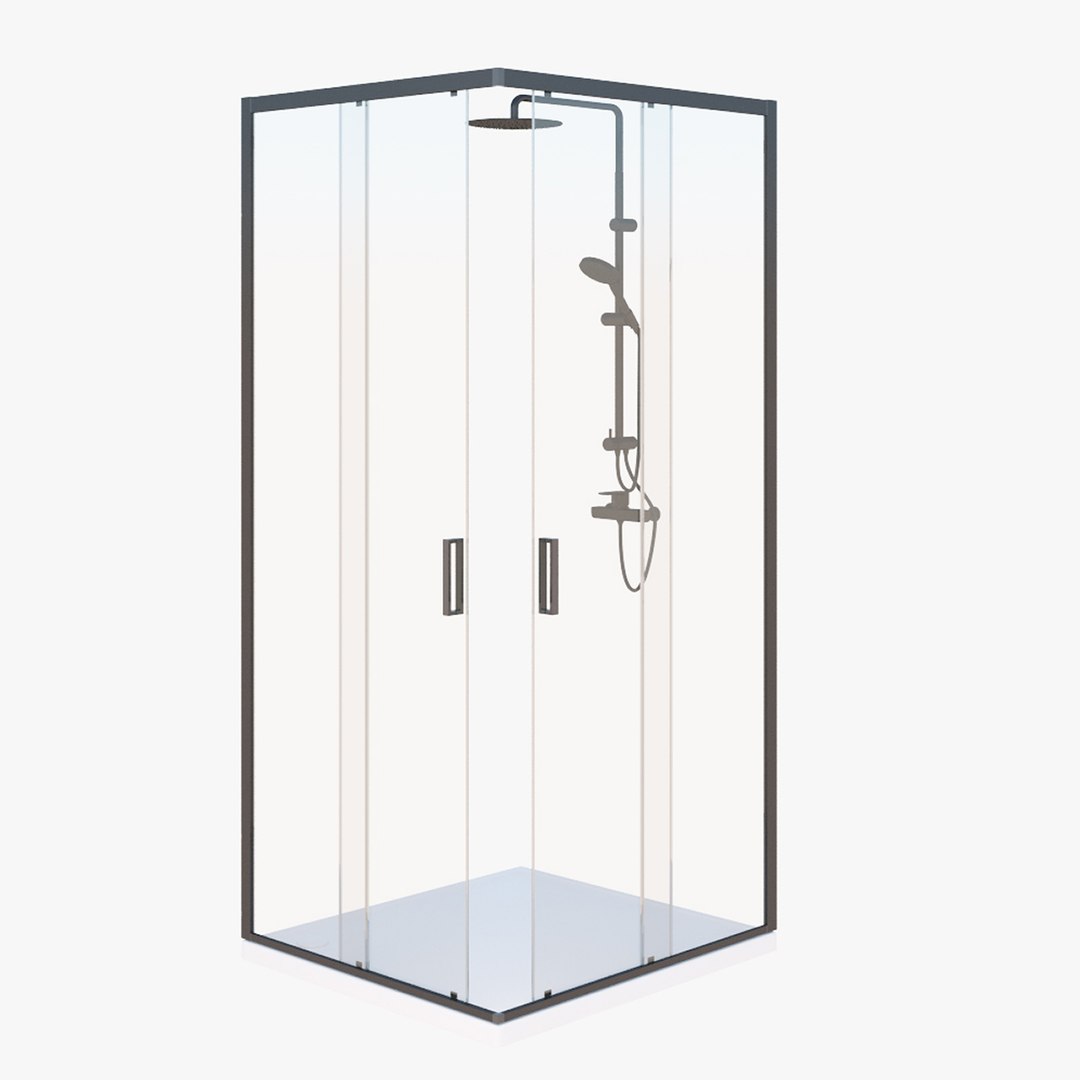 3D Shower Cabine 90x90 With Fixture model - TurboSquid 2092584