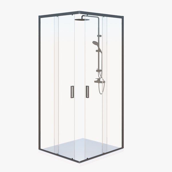 modelo 3d Shower Cabine 90x90 With Fixture - TurboSquid 2092584