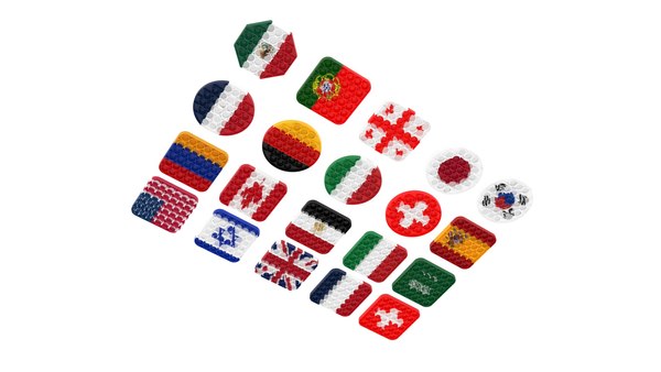 Flags Pop It Fidget Toys Set model - TurboSquid 1782731