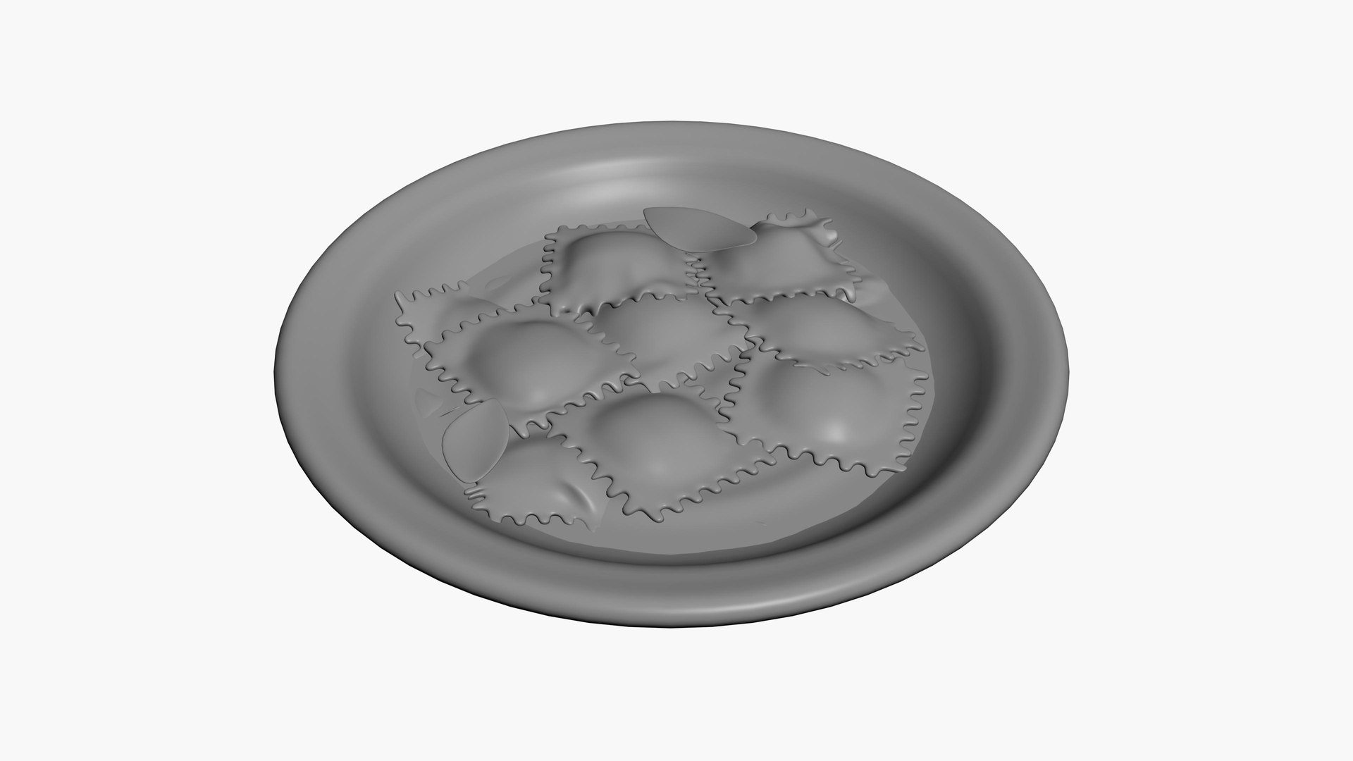 3D Ravioli With Tomato Sauce Model - TurboSquid 2198592