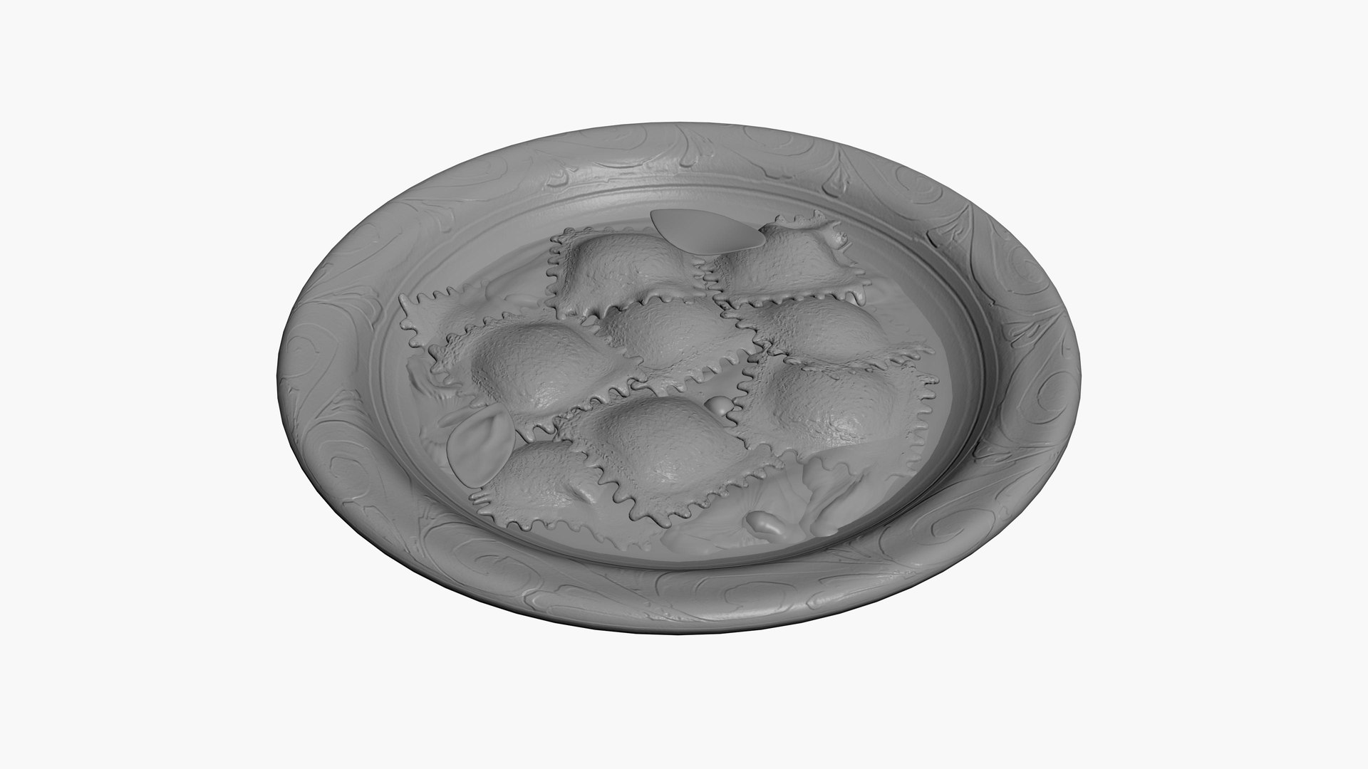 3D Ravioli With Tomato Sauce Model - TurboSquid 2198592