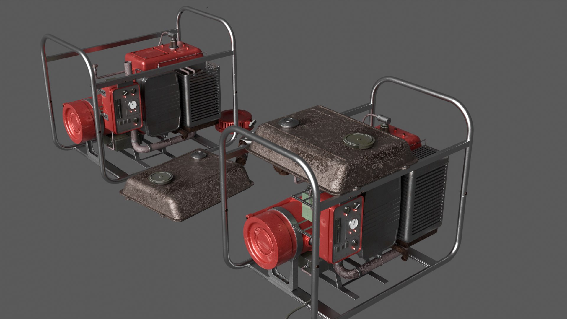 Electric Generator Set Diesel Portable 3D Model - TurboSquid 2330821
