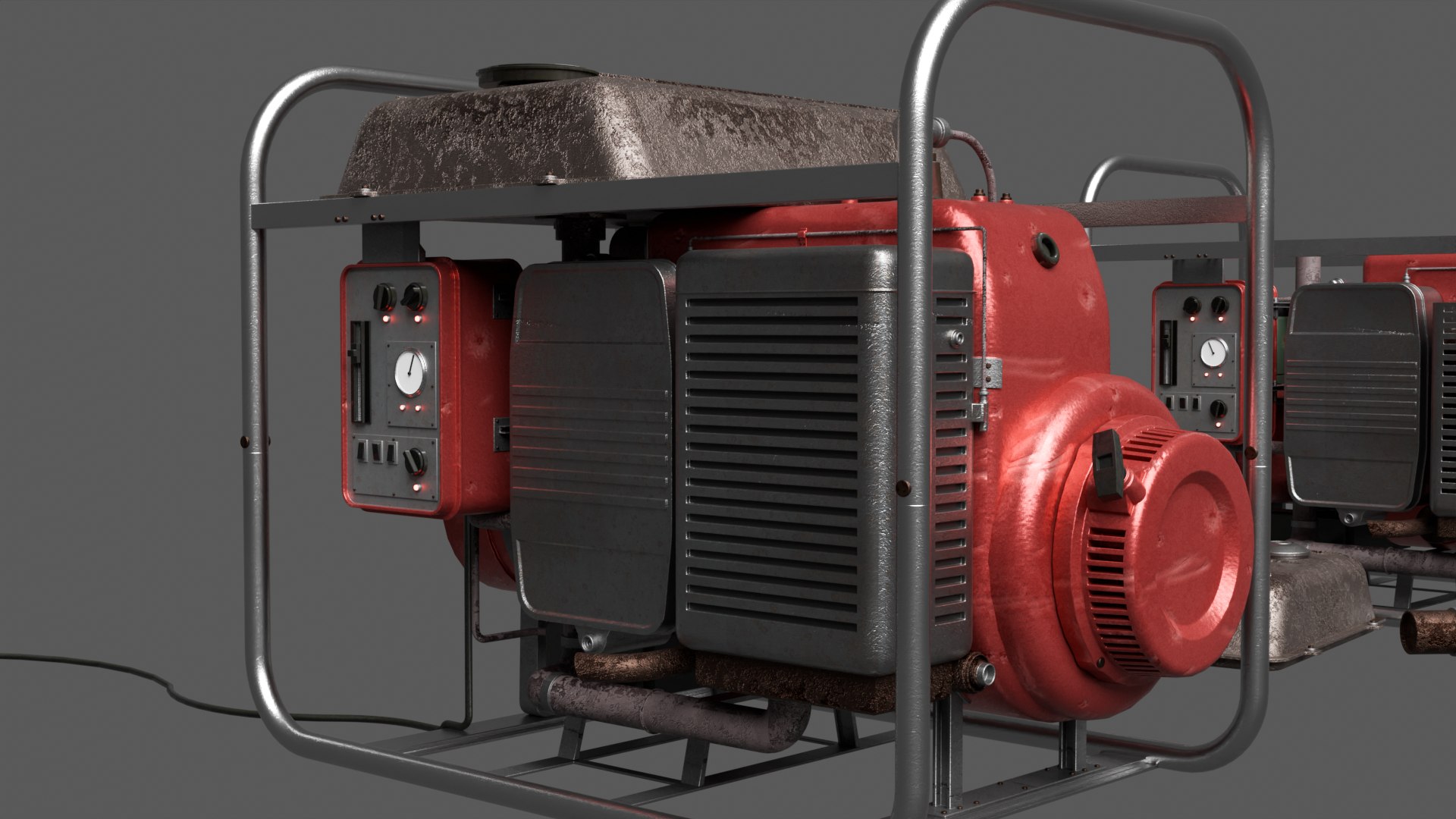 Electric Generator Set Diesel Portable 3D Model - TurboSquid 2330821
