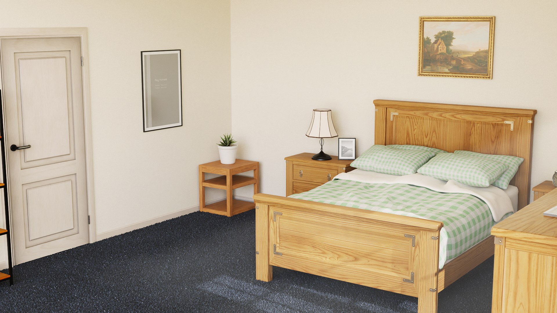 3D Light Bedroom Set Model - TurboSquid 1885296