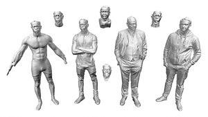 3d model body scan athletic male