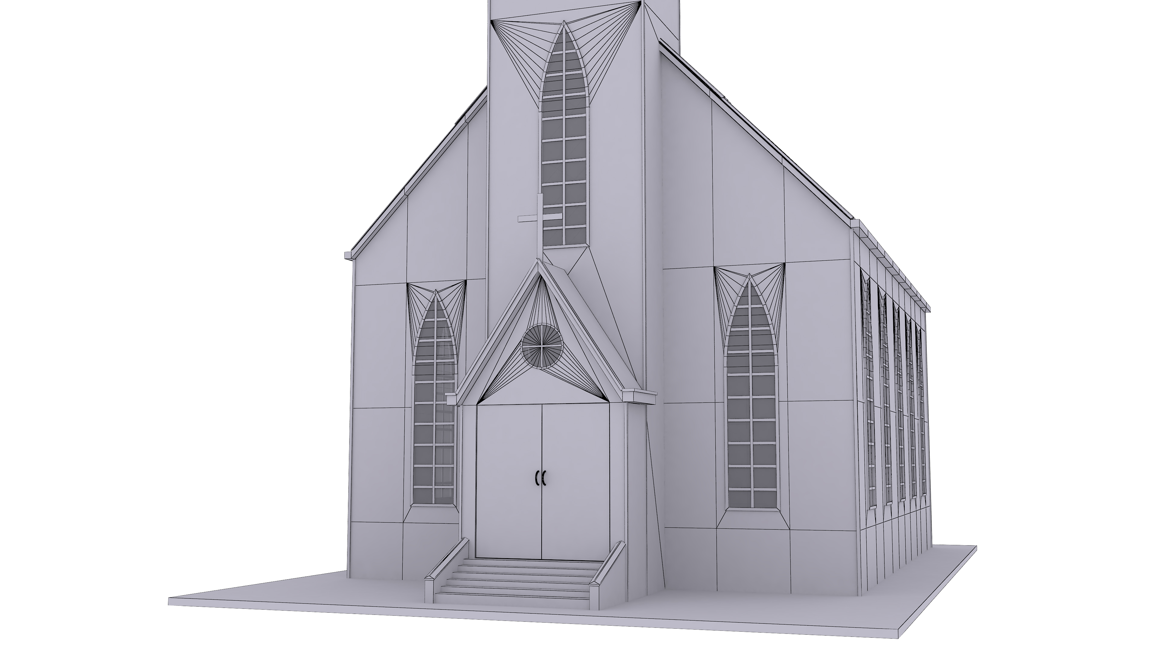 Building church chapel 3D model - TurboSquid 1507237