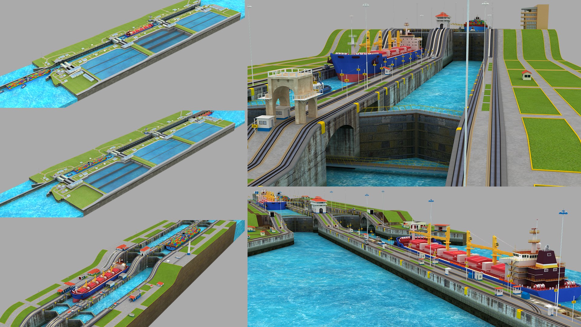 Panama Canal All Loks 3D Model - TurboSquid 2348921