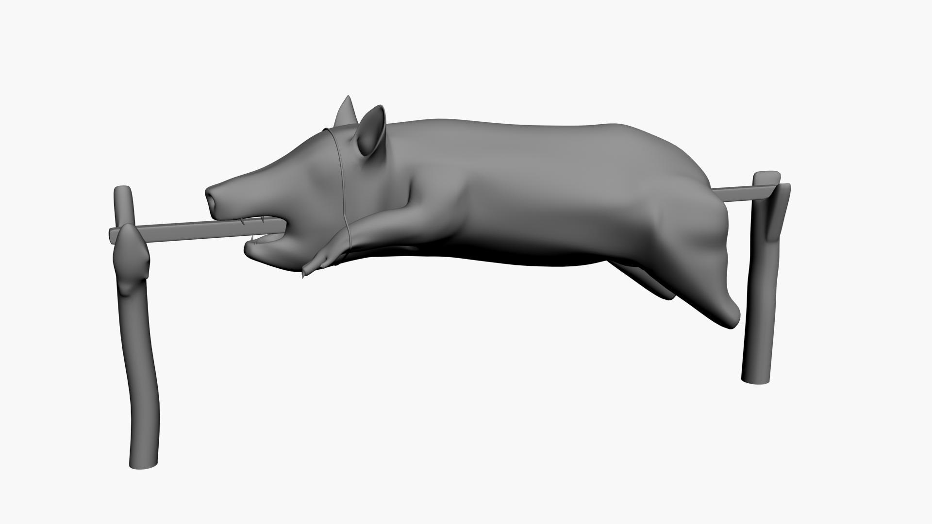 3d Roasted Pork Model Turbosquid 2224650