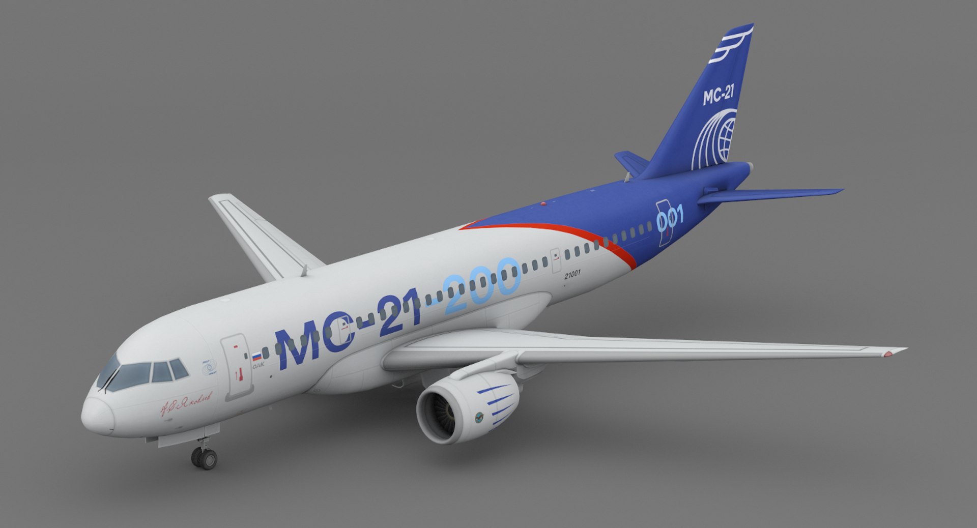 3D Irkut Mc-21 - TurboSquid 1246550