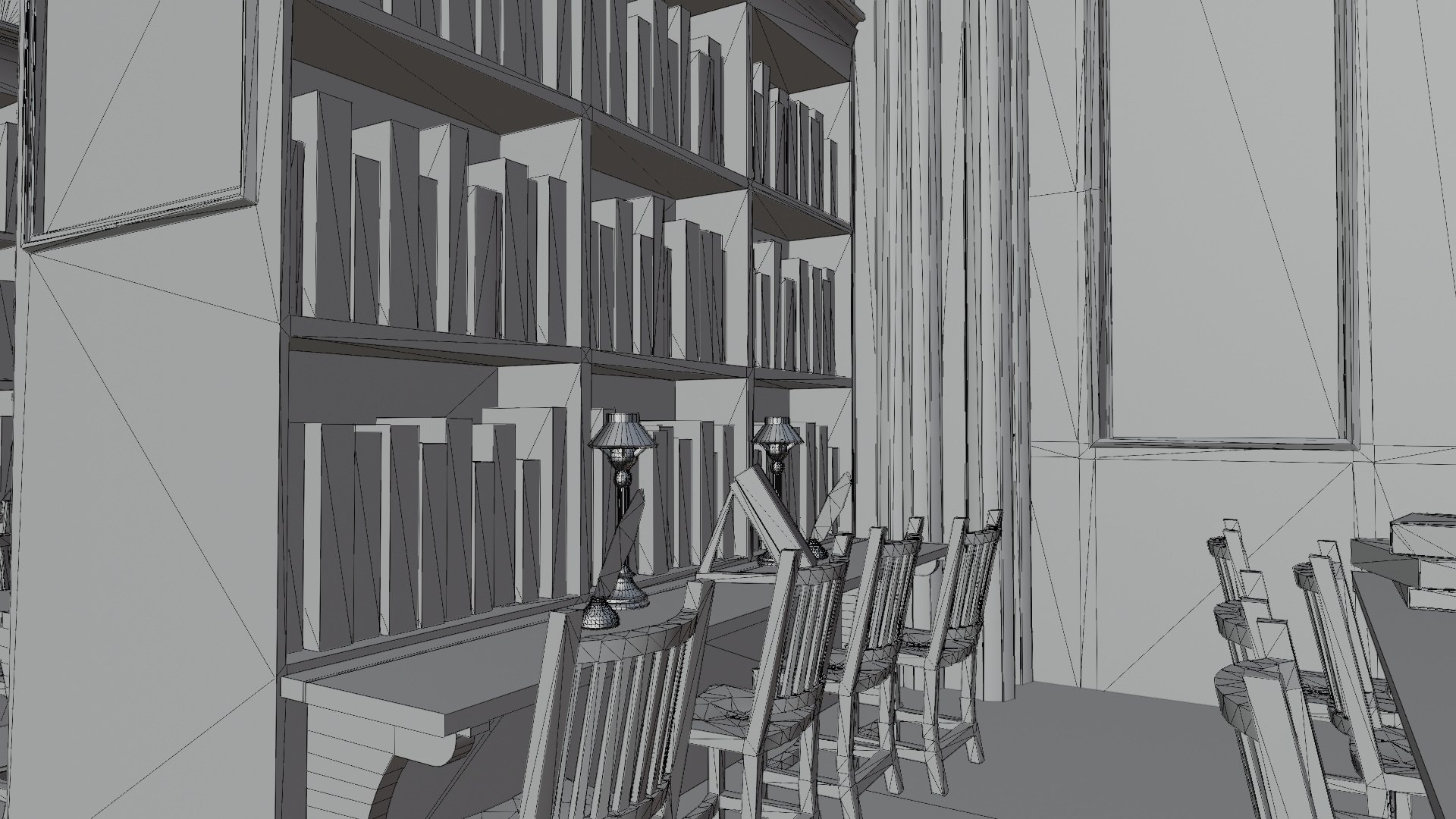 Library In The Gothic Style Props Modular 3D - TurboSquid 2105199