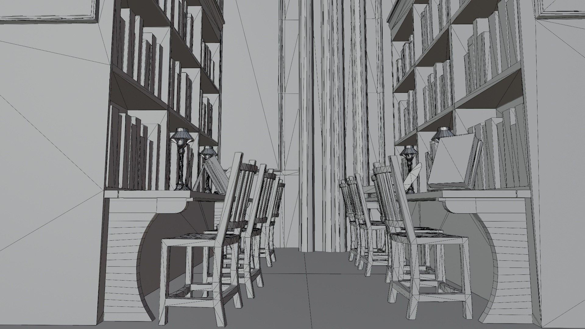 Library In The Gothic Style Props Modular 3D - TurboSquid 2105199