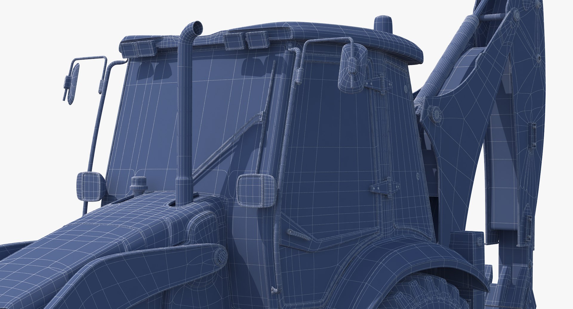 backhoe rigged 3d max